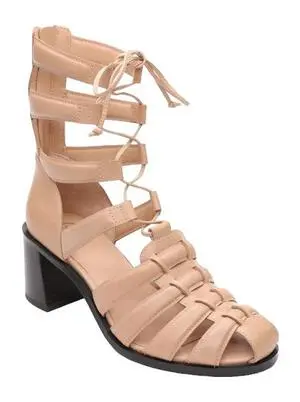 Ash Lace-up Gladiator Sandals - Sand