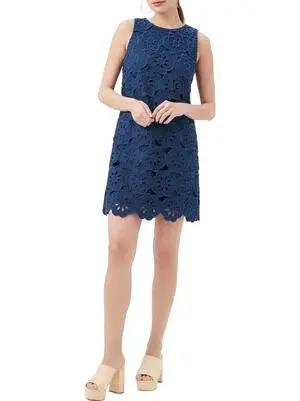 Trina Turk Lace Shift Dress - Indigo