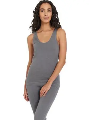 LEIMERE U-neck Tank - Granite Grey