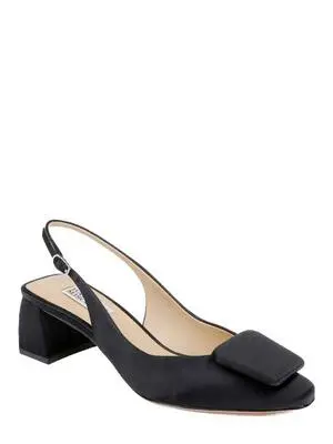 Badgley Mischka Gracen Slingback Pump - Black Satin