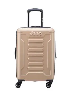 JEEP 20-inch Hardside Expandable Luggage With Spinner Wheels - Beige