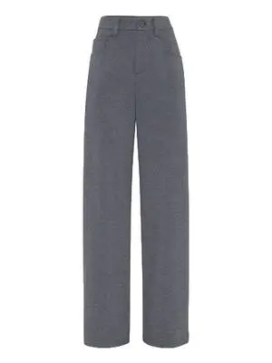 Brunello Cucinelli Five-pocket Loose Fit Trousers - Lead