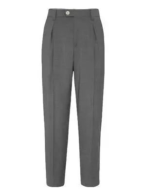Brunello Cucinelli Virgin Wool Trousers - Medium Grey