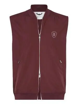 Brunello Cucinelli Nylon Zip-up Vest - Amaranth
