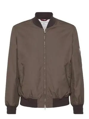 Brunello Cucinelli Padded Bomber Jacket - Brown