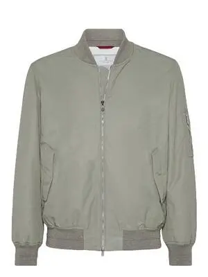 Brunello Cucinelli Padded Bomber Jacket - Khaki