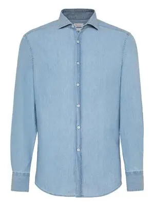 Brunello Cucinelli Chambray Shirt - Medium Denim