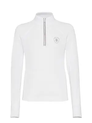 Brunello Cucinelli Zip-up Turtleneck Sweatshirt - White