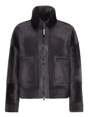 Brunello Cucinelli Shearling Jacket - Charcoal