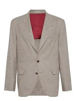 Brunello Cucinelli Prince Of Wales Blazer - Bark