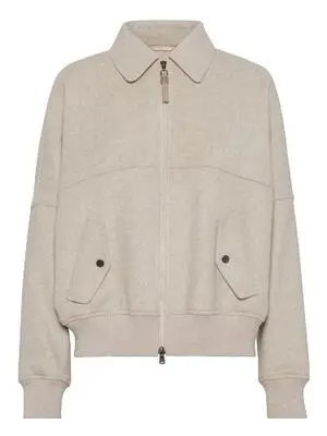 BRUNELLO CUCINELLI Double Fabric Bomber Jacket