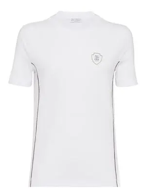 Brunello Cucinelli Jersey T-shirt With Logo - White