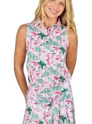 Kenny Flowers Sleeveless Golf Polo - Pink