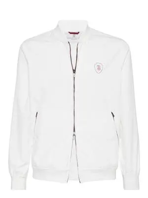 Brunello Cucinelli Nylon Zip-up Jacket - White