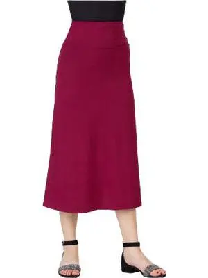 24SEVENKID Elastic Waistline Maxi Skirt - Wine