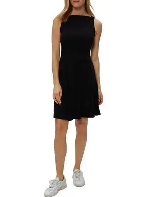 Michael Stars Andy Skater Mini Dress Black