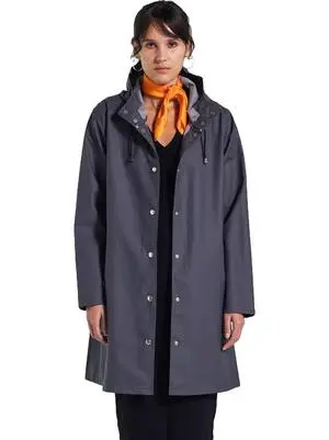 Stutterheim Mosebacke Lightweight Raincoat Charcoal