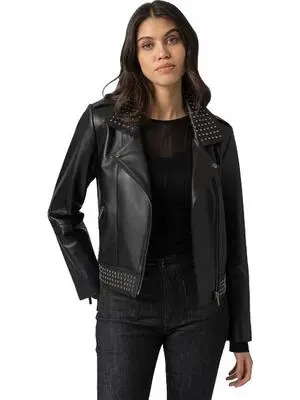 SAINT + SOFIA Bonham Studded Biker Jacket