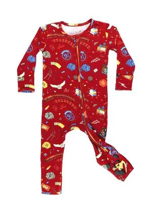 BELLABU BEAR Baby Convertible Printed Footie - Hogwarts Express