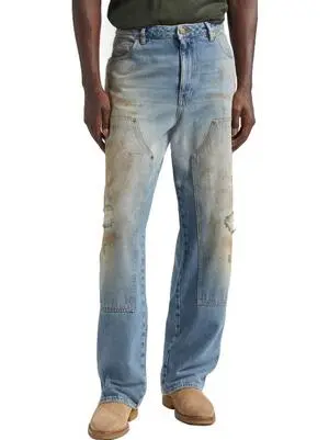 GOLDEN GOOSE Journey Distressed Carpenter Jeans - Light Blue