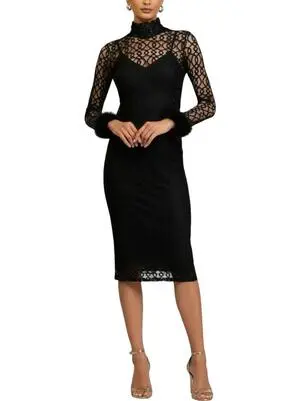 Rachel Rachel Roy Lydie Turtleneck Midi Dress - Black