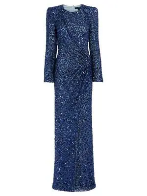 Jenny Packham Marie Maxi Gown - Delta Blue