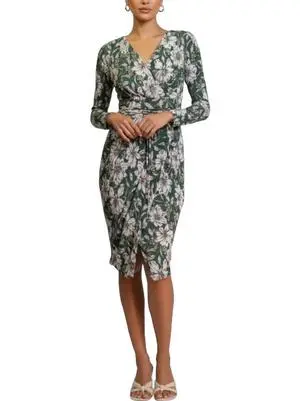 Rachel Rachel Roy Printed Sylvia Wrap Midi Dress - Spruce Bloom