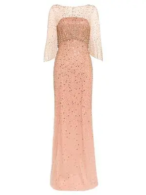 Jenny Packham Kiya Embellished Maxi Gown - Sable