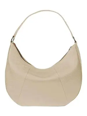DEUX MAINS Saddle Shoulder Bag Bone