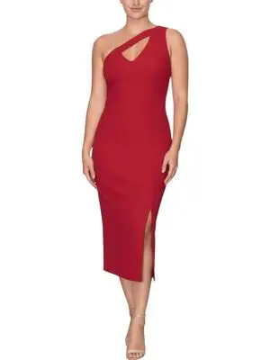 Rachel Rachel Roy Lara One-shoulder Midi Dress - Racing Red