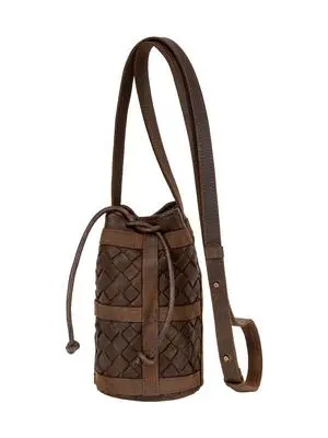 DEUX MAINS Mini Essential Bucket Bag Brown