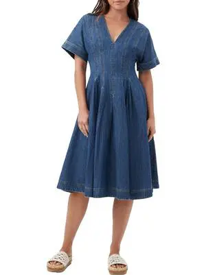 Trina Turk Ashe Denim A-line Midi Dress - Indigo