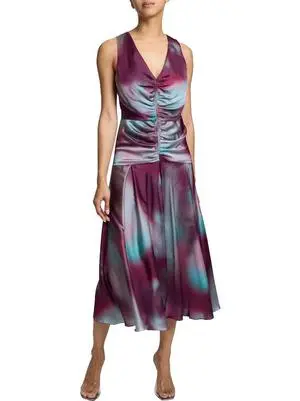 Santorelli Eden Sleeveless Midi Dress - Cherry Cola