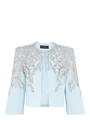 Jenny Packham Versalilles Embellished Jacket - Porcelain