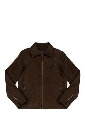 LAST WOLF Indiana Dunes Moto Jacket - Brown