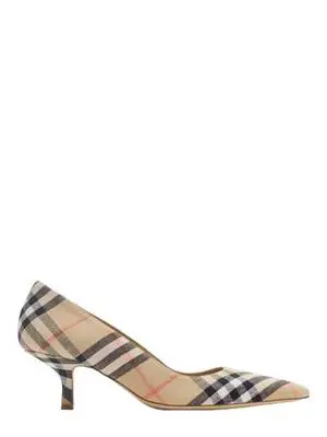 Burberry Check Dame Pumps - Sand Beige