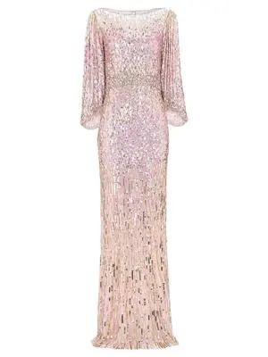 Jenny Packham Ines Sequin-embellished Gown - Ballet Pink