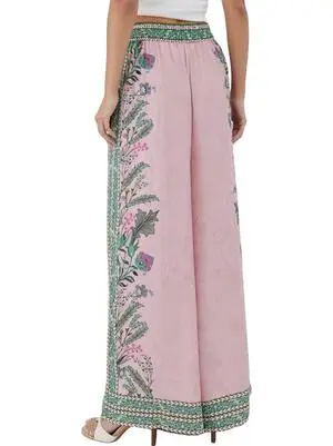 RAISHMA Ariyah Wide-leg Trousers - Pastel Pink