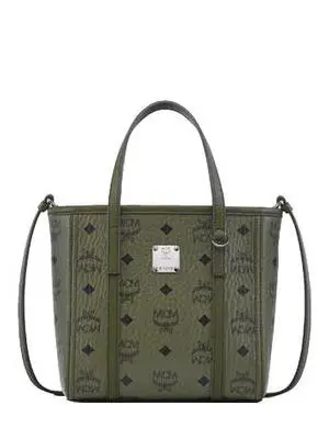 Mcm Mini Toni Top-Zip Visetos Shopper Green