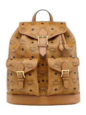 Mcm Small Aren Drawstring Backpack - Brown