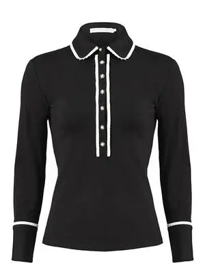 Anne Fontaine Faustine Long Sleeve Shirt - Black