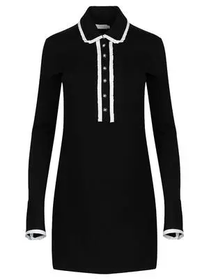 Anne Fontaine Estampe Knit Jersey Dress - Black