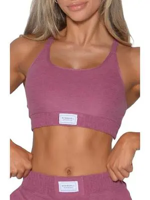 BOMBSHELL SPORTSWEAR Cloud Lounge Bra Purple Rose
