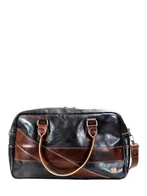 Bed Stu Leather Duffle Bag - Black Teak Rustic