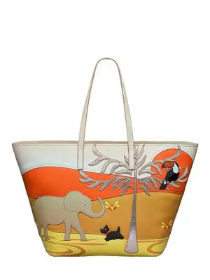 RADLEY On Safari Zip Top Tote Bag - Chalk