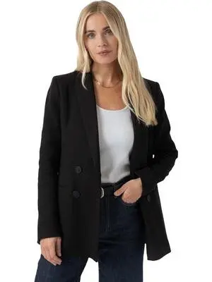 SAINT + SOFIA Cambridge Double-Breasted Blazer Black
