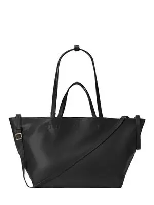 HYER GOODS Leather Soft Tote - Black