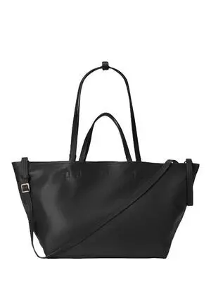 HYER GOODS Leather Soft Tote - Black