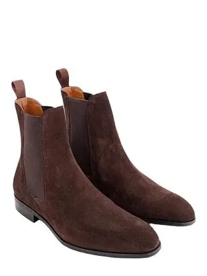 ANTHONY VEER Ashford Chelsea Boot - Tobbacco Velvet Brown Suede