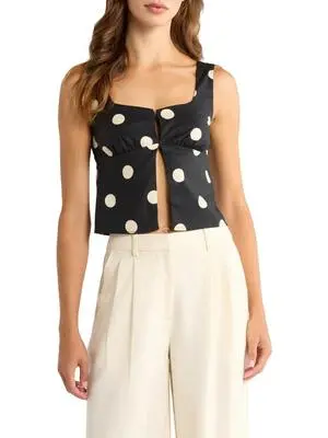 REFORMATION Jianna Polka Dot Tank - Moon Dot